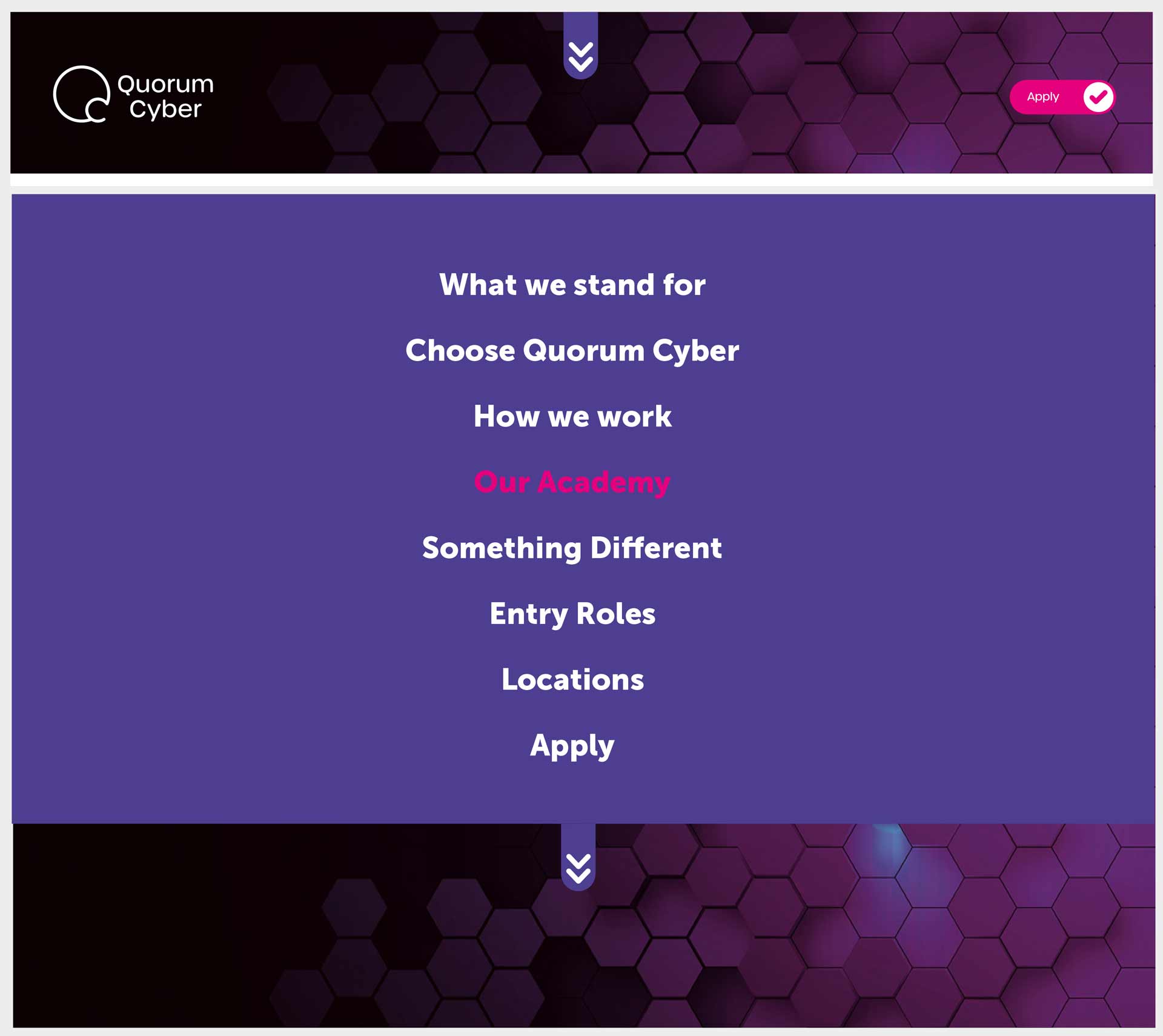 Menu – Quorum Cyber